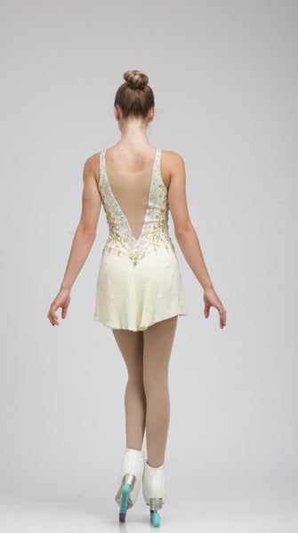 Timeless Off White Figure Skating Dress by Tania Bass